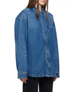 AMI Paris De Coeur-plaque Denim Jacket