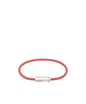 Le Gramme Engraved-logo Nato Bracelet - Red