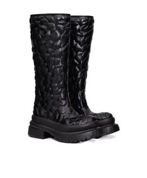 Valentino Garavani Atelier Floral-embossed Mid-calf Rain Boots