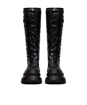 Valentino Garavani Atelier Floral-embossed Mid-calf Rain Boots