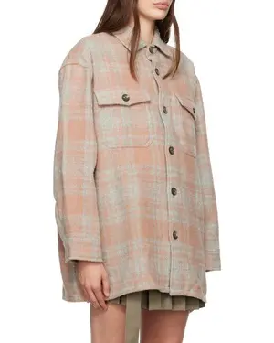AMI Paris Plaid Wool Shirt Jacket