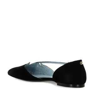 Valentino Garavani Cut-out Detailed Pointed Toe Ballet Flats