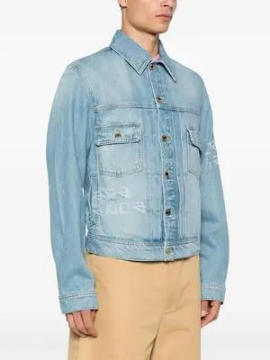 Casablanca Graffiti Effect Denim Jacket