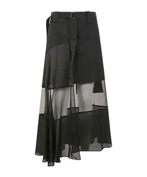 Sacai Panelled Pleated Skirt