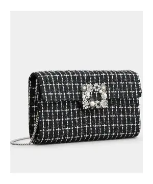 ROGER VIVIER Flower Strass Clutch Bag