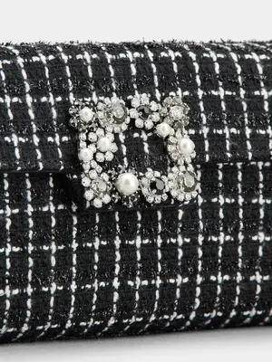ROGER VIVIER Flower Strass Clutch Bag