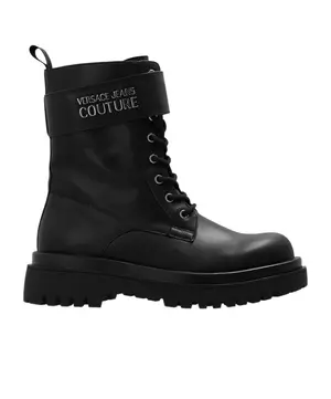 Versace Drew Lace-up Boots - Black