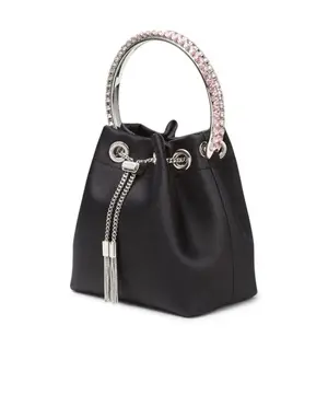 JIMMY CHOO Crystal Decorated Bucket Shoulder Bag