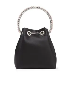 JIMMY CHOO Crystal Decorated Bucket Shoulder Bag