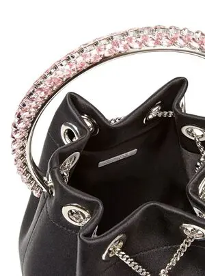 JIMMY CHOO Crystal Decorated Bucket Shoulder Bag