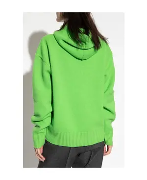 AMI Paris De Coeur Wool Knitted Hoodie