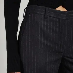 Dries Van Noten Striped Casual Pants - Black