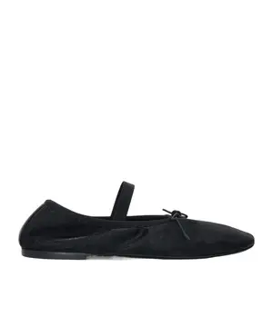 Proenza Schouler Glove Mary Jane Bow Ballerina Shoes - Black