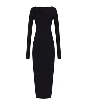 Emporio Armani Wool Mid-length Pendant Straight Dress