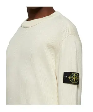 Stone Island Compass-badge Crewneck Jumper - Ivory