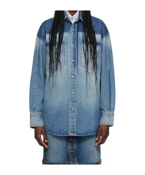 Victoria Beckham Drop Shoulder Denim Shirt