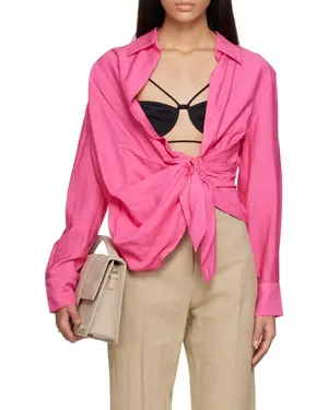 Jacquemus Bahlia Tie-up Detailed Blouse