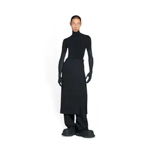 Balenciaga Gonna Tailored Con Spacco In Nero