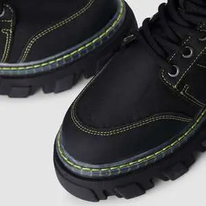 GANNI Cleated Lace Up Hiking Boots