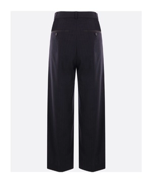Sacai Pinstriped Belted Trousers - Black