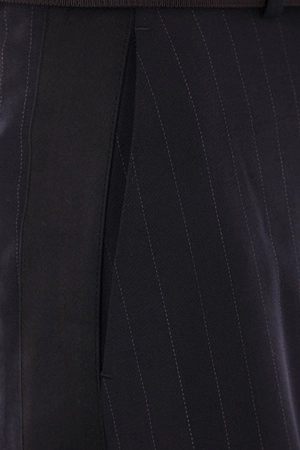 Sacai Pinstriped Belted Trousers - Black