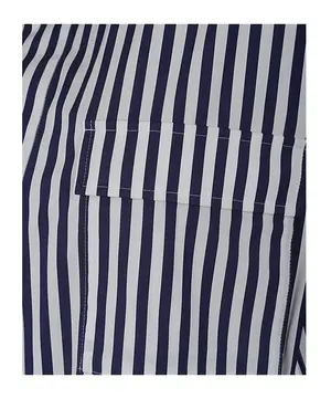 Sacai Short Sleeved Striped Cropped Shirt