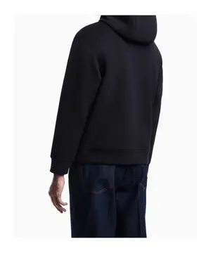 Emporio Armani Logo Patch Drawstring Hoodie