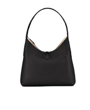 Longchamp Medium Roseau Open Top Shoulder Bag - Black