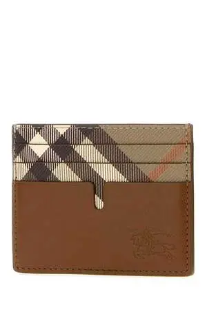 Burberry Leather And Canvas Card Holder - Multicolor