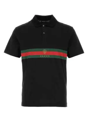 Gucci Cotton Polo Shirt - Black