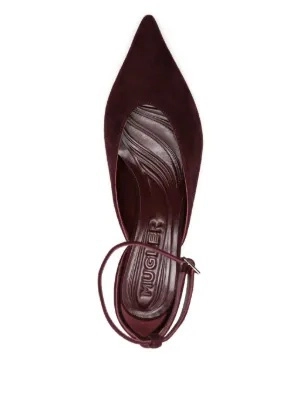 MUGLER 55mm Fang Ankle-strap Pumps