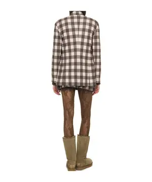 Norma Kamali Checked Single-breasted Blazer
