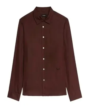 Zadig&Voltaire Embroidered Long-sleeve Shirt - Red