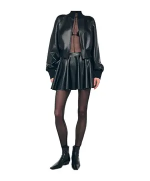 Norma Kamali Cropped Bomber Jacket