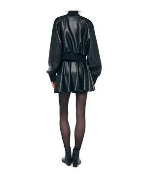 Norma Kamali Cropped Bomber Jacket