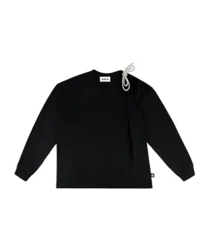 AREA Crystal-knot Cut-out T-shirt - Black