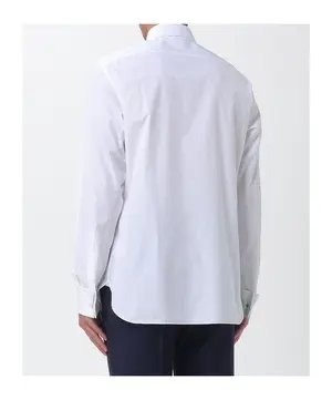 Zegna Poplin-texture Classic-collar Shirt - White