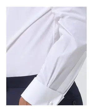Zegna Poplin-texture Classic-collar Shirt - White