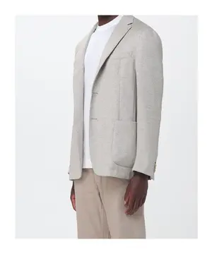 Zegna Chevron-pattern Single-breasted Blazer