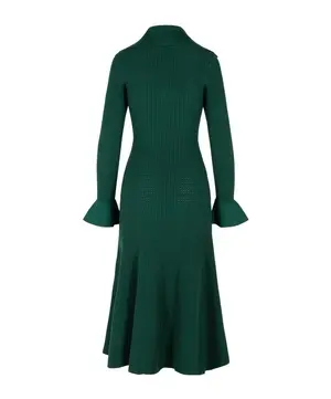 SELF-PORTRAIT Keyhole Knit Midi Dress