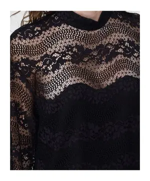 TWINSET Mini Lace-overlay Three-quarter Sleeve Dress