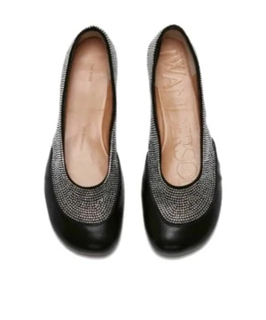 J.W.ANDERSON Crystal Embellished Ballet Flats