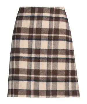 MAX MARA Plaid Wool Umbrella Skirt