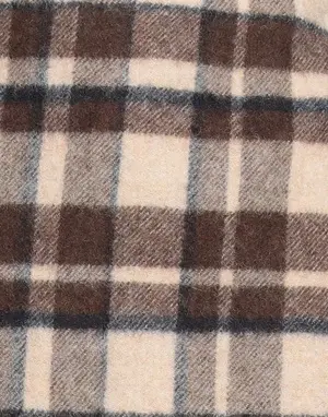 Max Mara Plaid Wool Umbrella Skirt