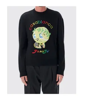 Casablanca Character Intarsia Knit Jumper