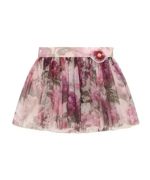 Dolce & Gabbana Peony-print Tulle Skirt - Multi-color