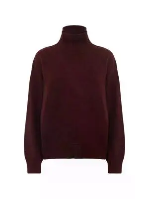 LANEUS Turtleneck Boxy Sweater - Red