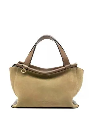 WANDLER Suede Leather Shoulder Bag Neutrals