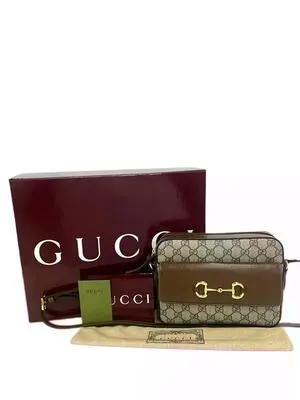 Gucci 2000-2015 Small Gg Supreme Horsebit 1955 Crossbody Bag - Neutrals