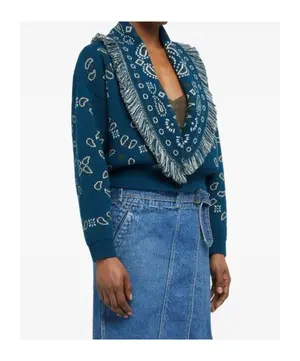 Alanui Bandana Jacquard Cardigen-bomber